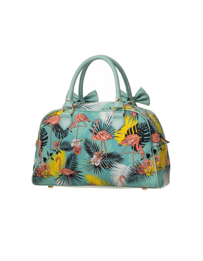 Banned Tropical Flamingo Rockabilly Vintage Retro Pin Up Handbag ...