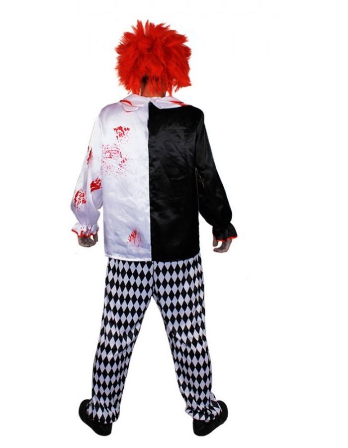 Killer Clown Horror Evil Halloween Fancy Dress Costume With Wig