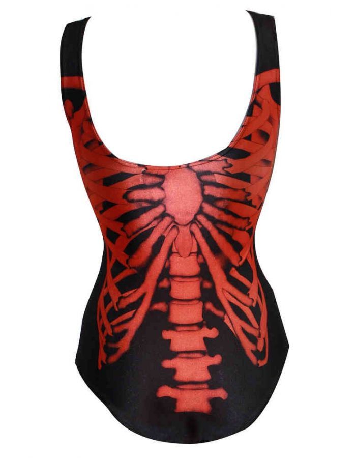 Xray One Piece Swimsuit Skeleton Swimsuit Bathing Suit Skeleton